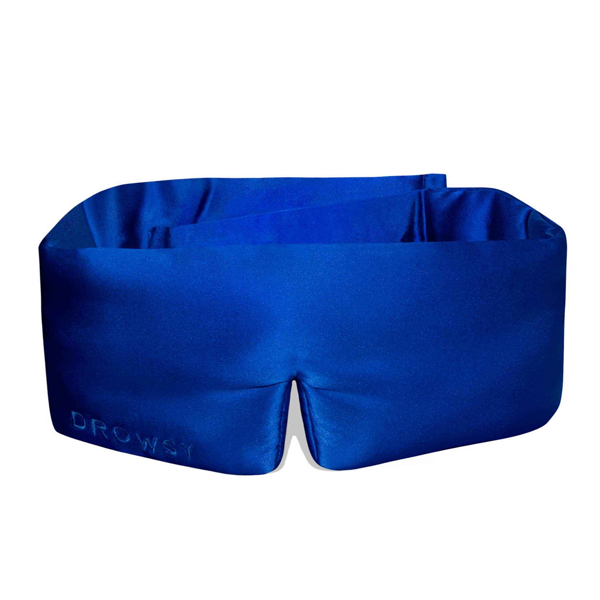 Royal Blue Padded Silk Eye Mask